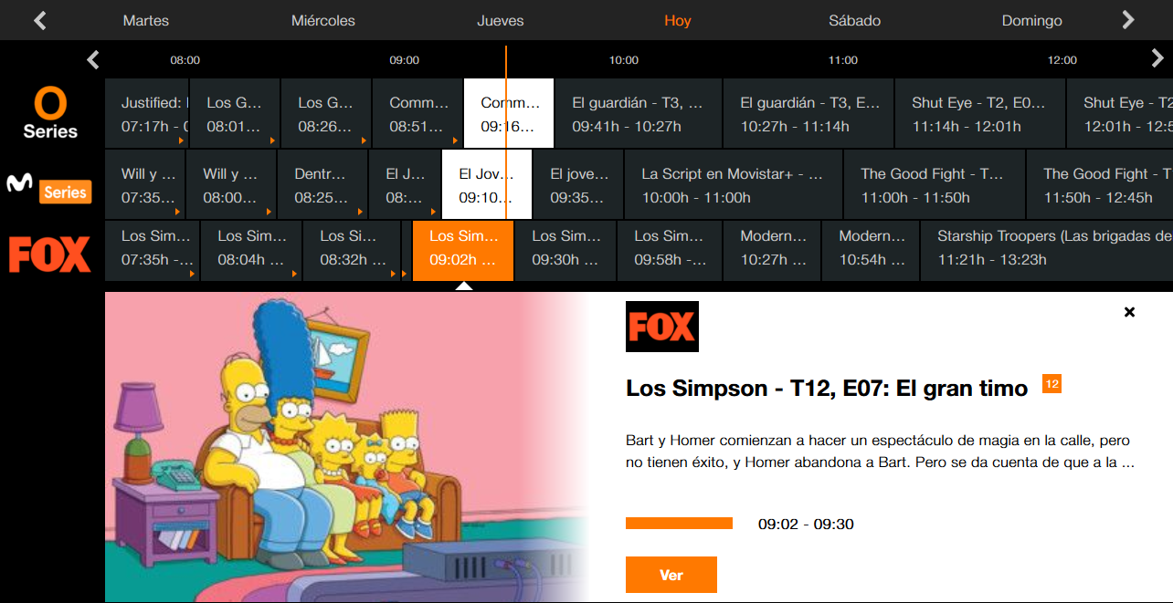 Así se ve y así funciona la nueva interfaz de Orange TV en el ordenador
