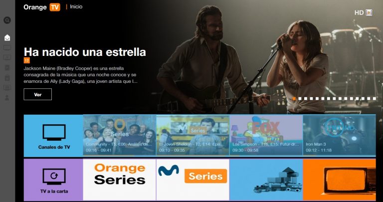 Así se ve y así funciona la nueva interfaz de Orange TV en el ordenador