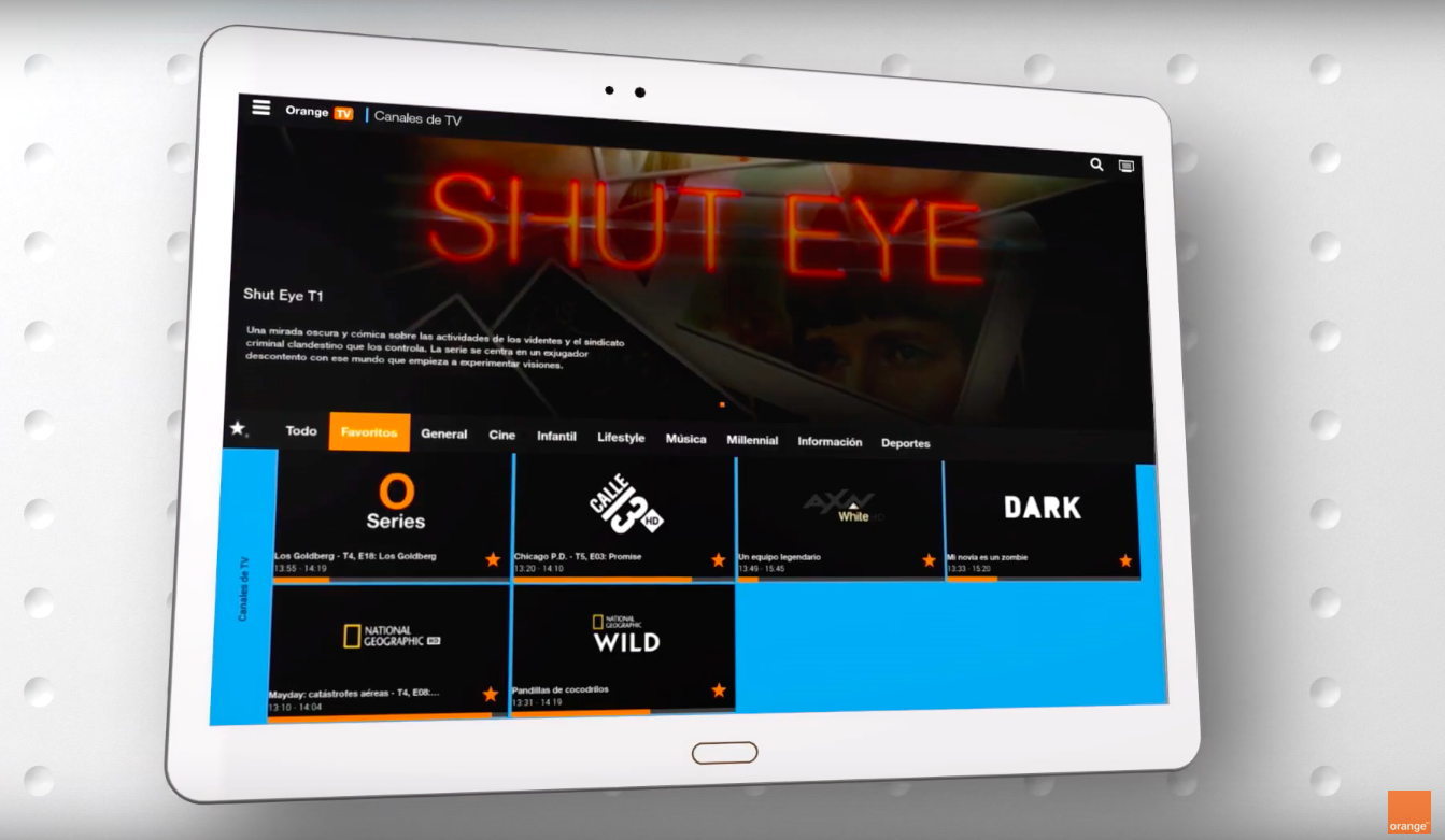 Así es la nueva 'app' de Orange TV para 'smartphones' y 'tablets'