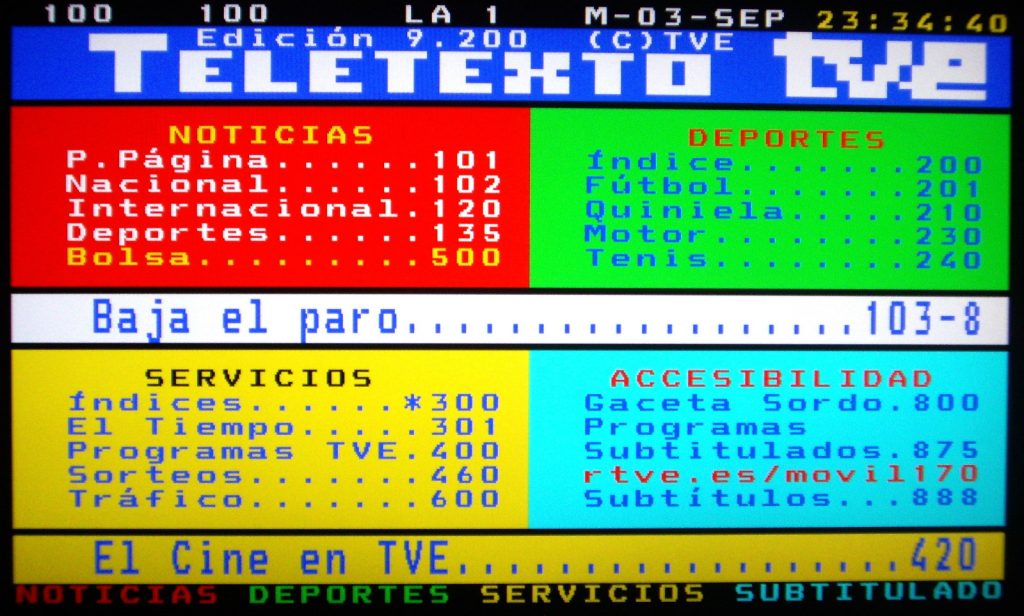 Teletexto: más de 30 años de emisiones en España